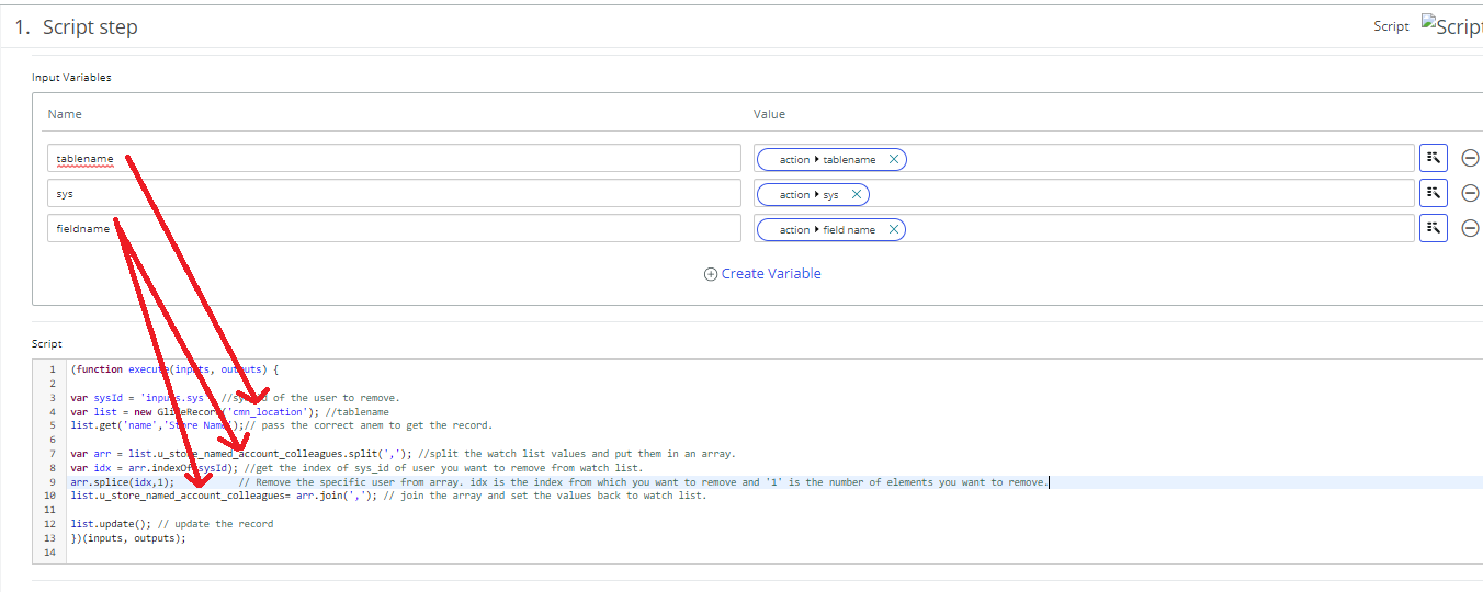 Solved Passing Variable Inputs Into A Flow Designer Scrip